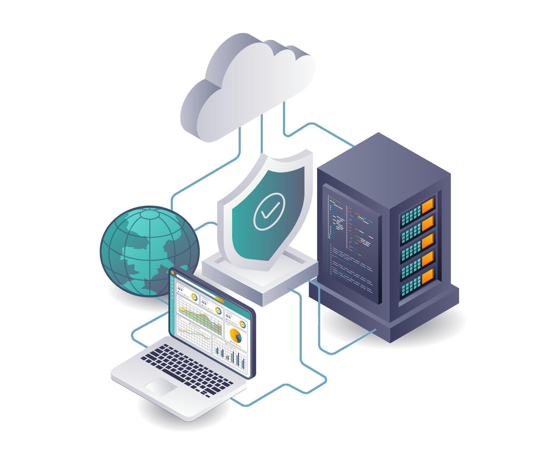 Global Database Server Security Analysis by Programmers 47546194 Vector Art at Vecteezy