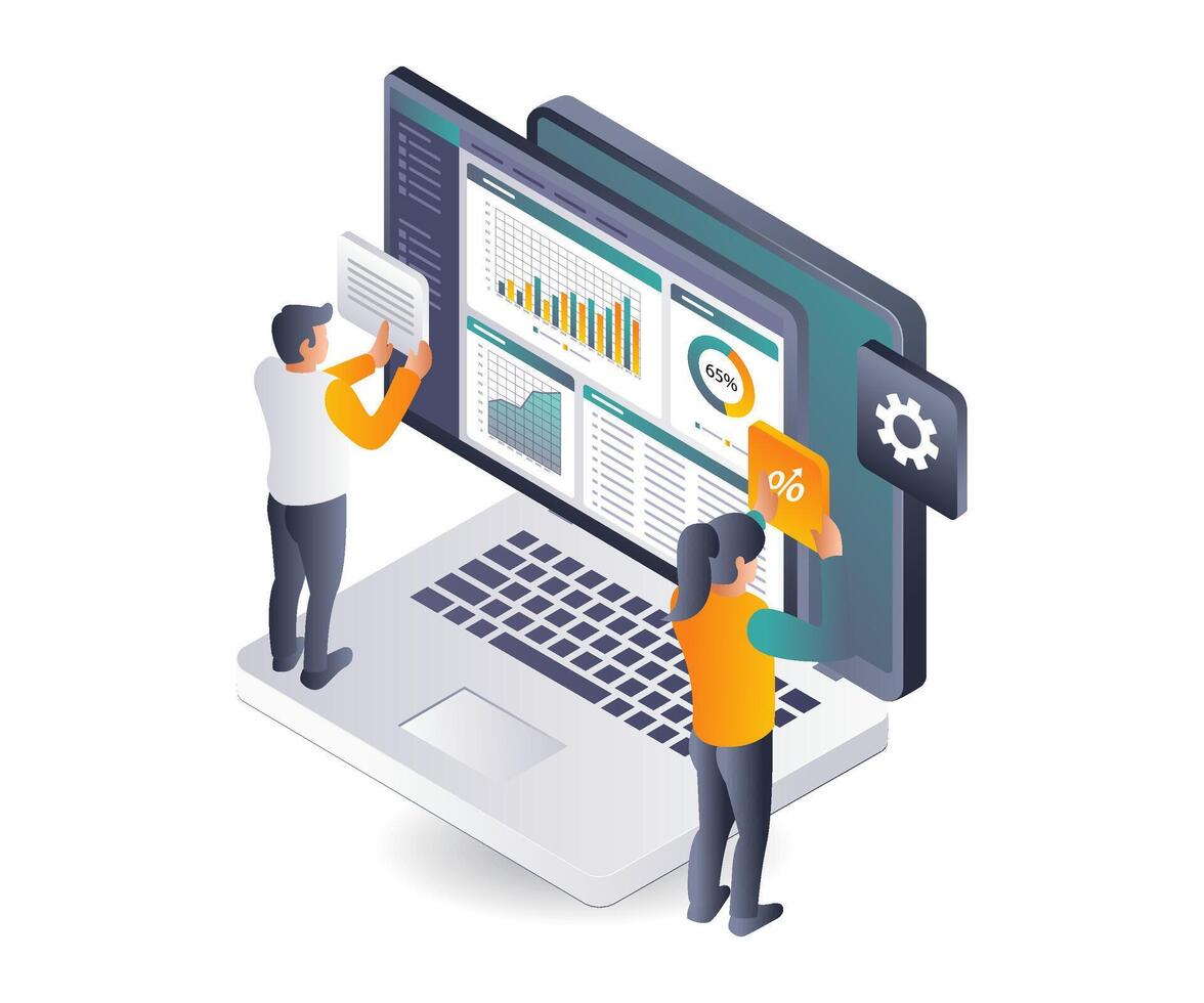 Compiling Analytical Data To Develop The Business 47546210 Vector Art At Vecteezy