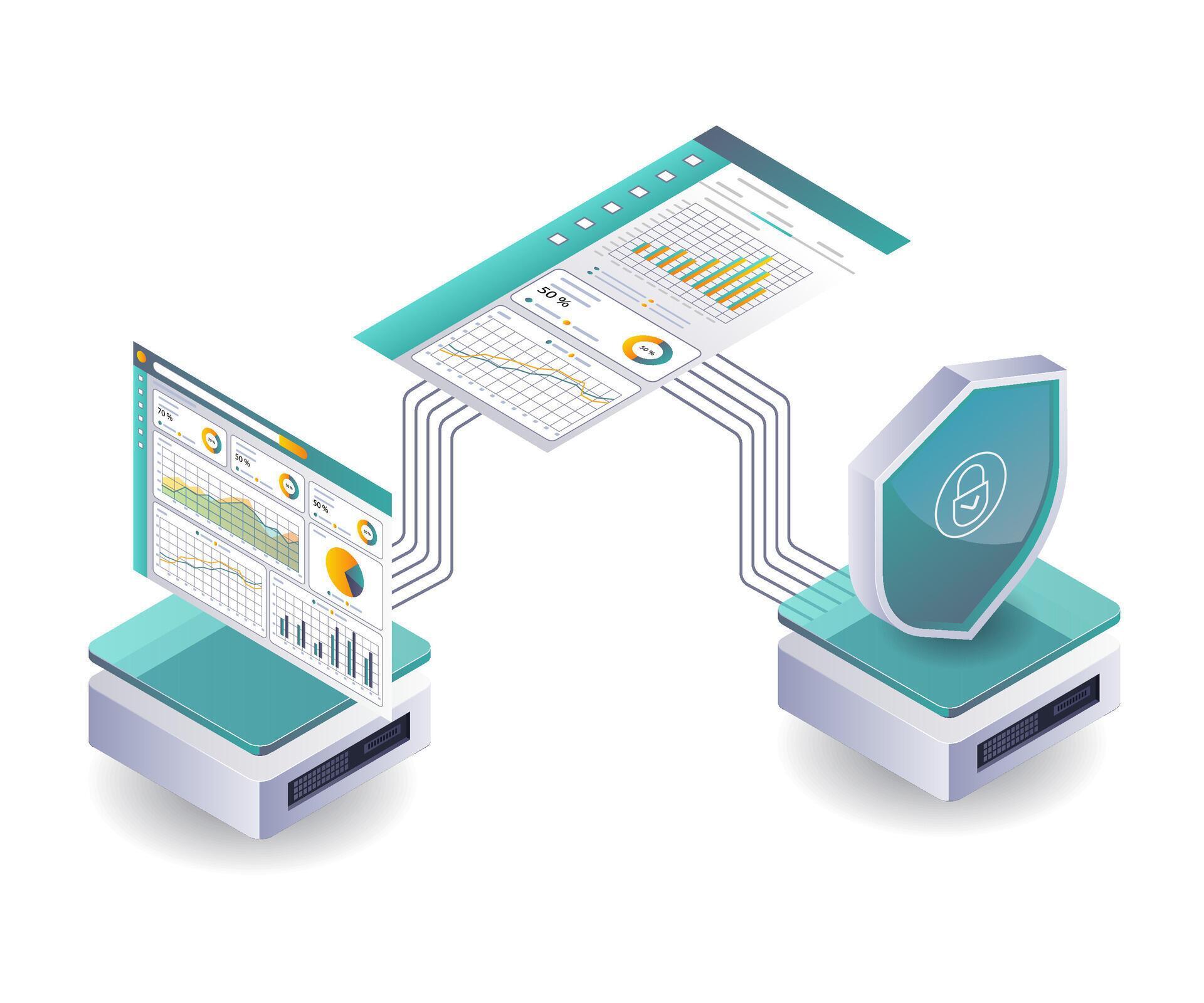 Data Visualization for Effective Server Security Analysis 47546211 Vector Art at Vecteezy