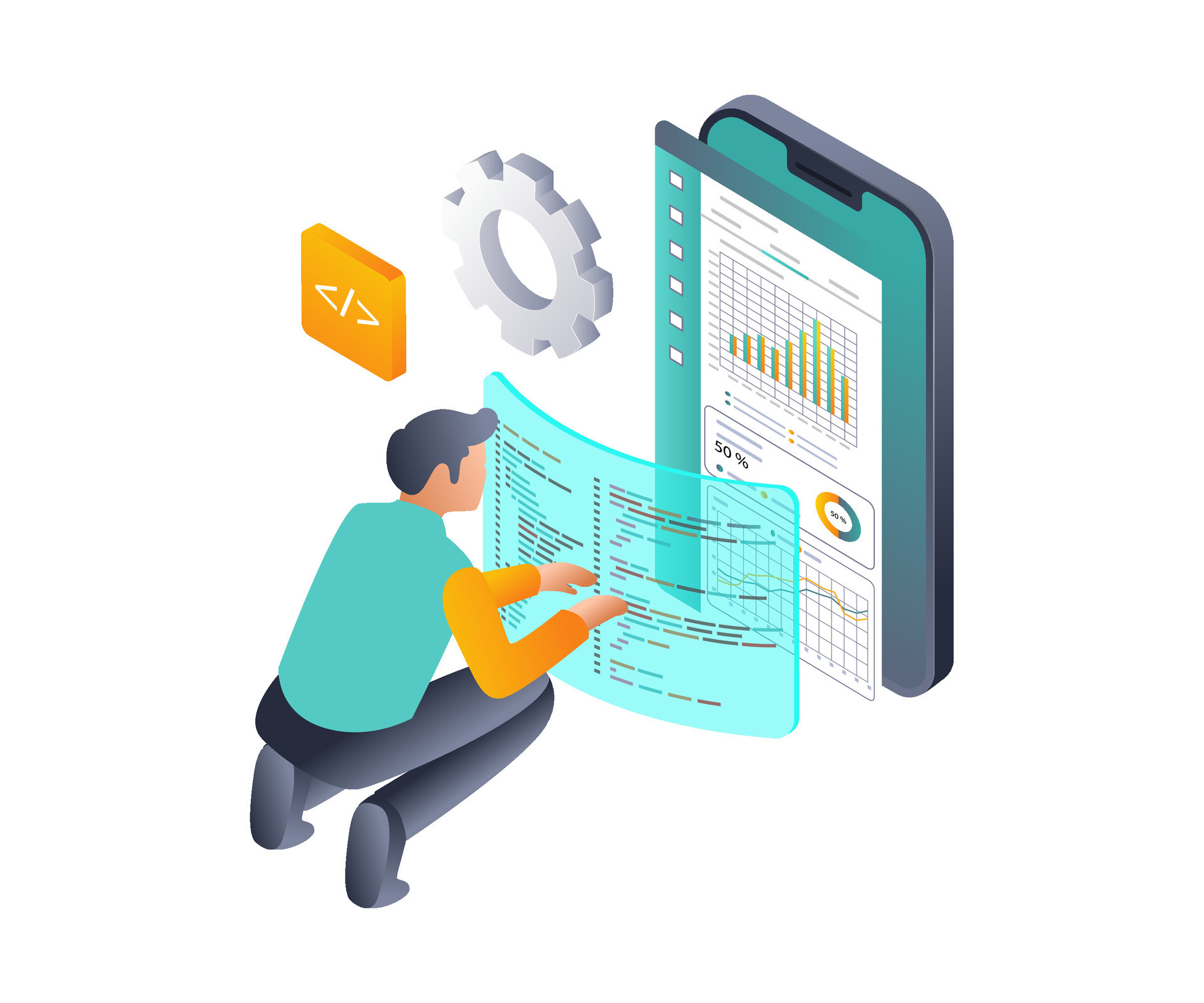 Exploring Programming Languages for Technology Data Analysis 47546214 Vector Art at Vecteezy