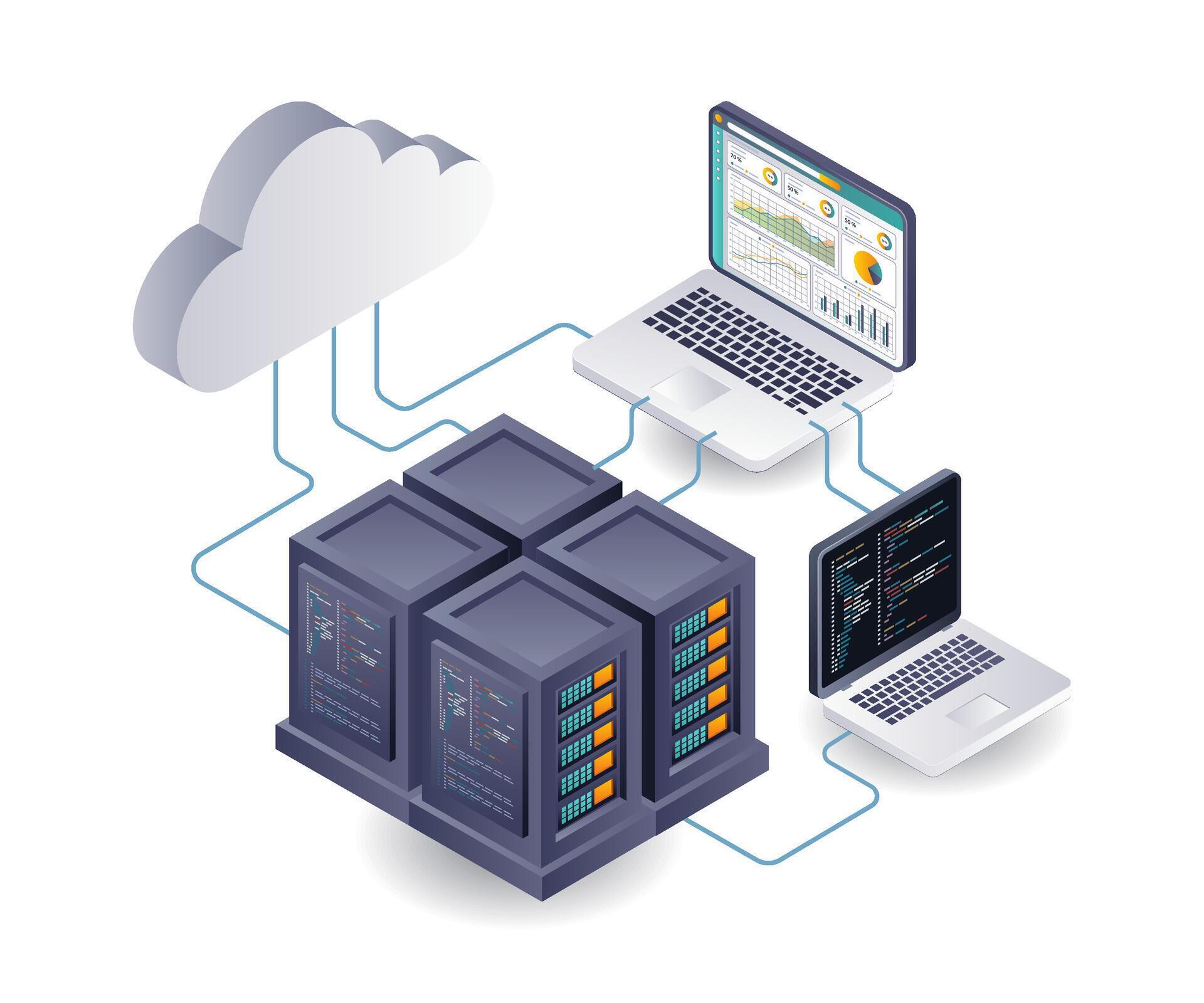 Cloud Server Management System Analytics 47546264 Vector Art At Vecteezy