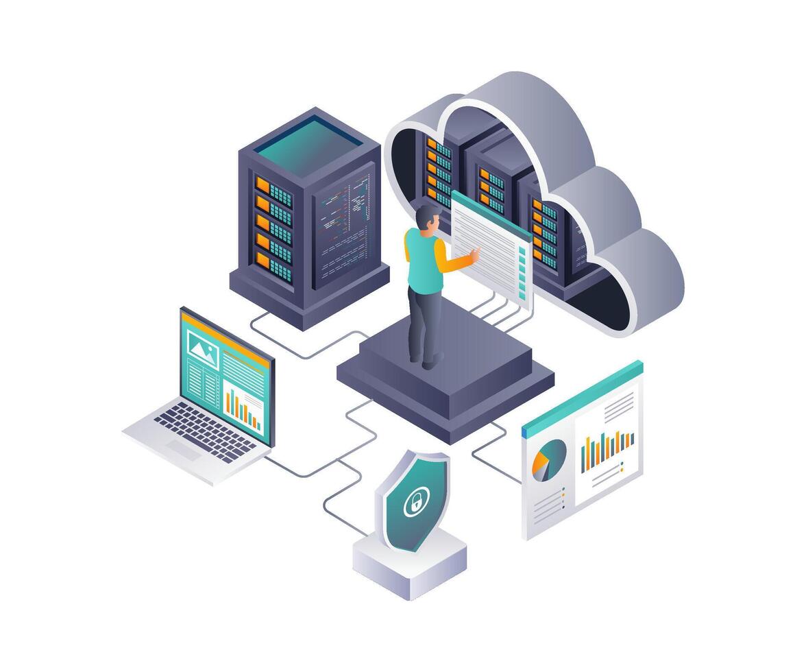 Securing Sensitive Information on Cloud Servers 47546329 Vector Art at ... Securing Sensitive Information on Cloud Servers 47546329 Vector Art at ...