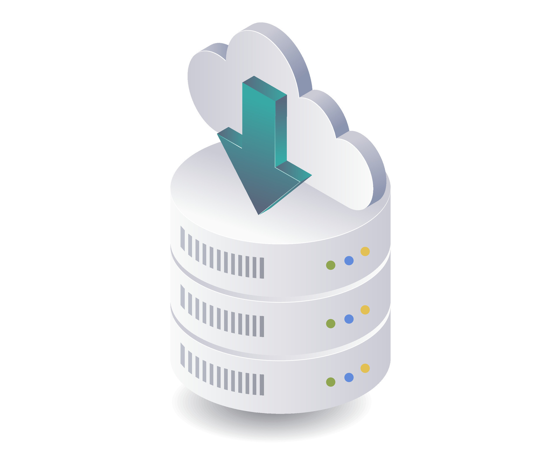 Managing Database Systems in Cloud Servers 47546352 Vector Art at Vecteezy