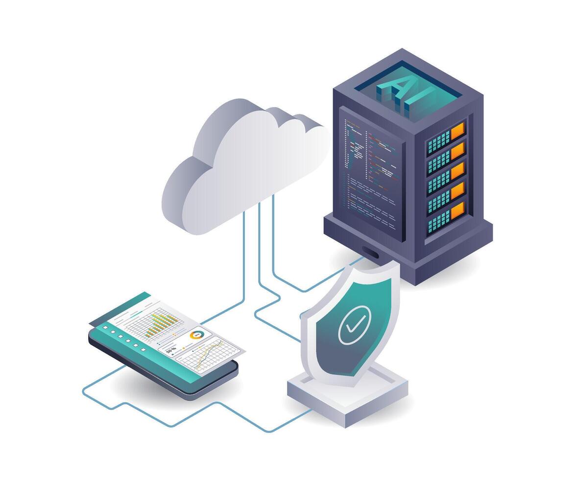Security Analysis System for Big Data Servers 47546538 Vector Art at Vecteezy
