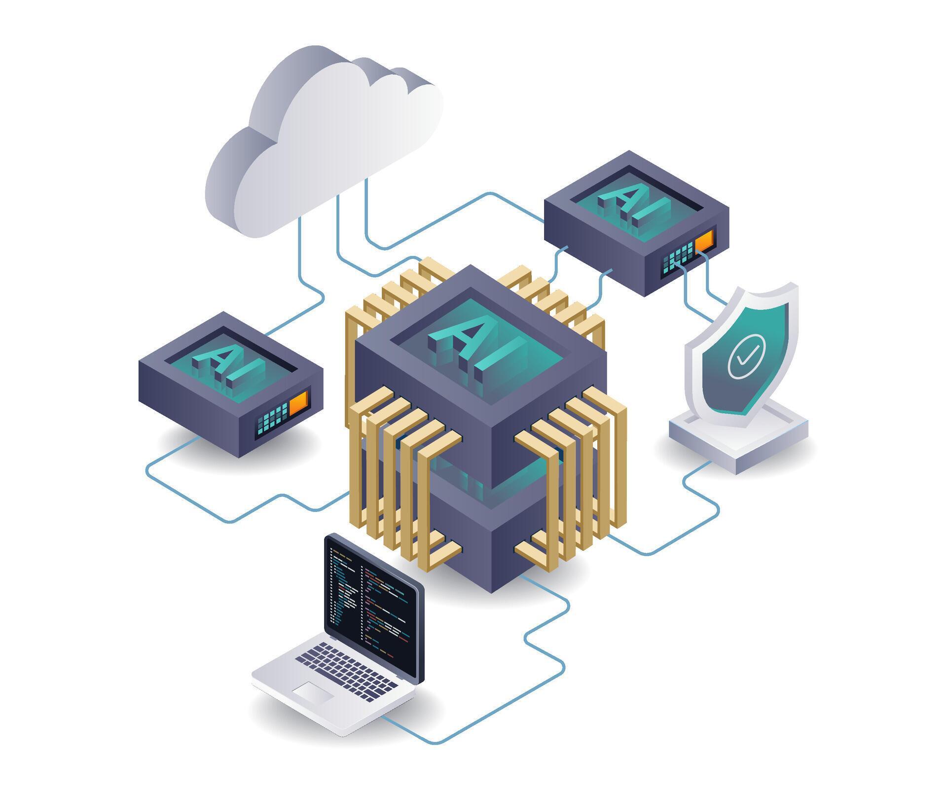 Optimizing Data Security through AI Technology 47546716 Vector Art at ... Optimizing Data Security through AI Technology 47546716 Vector Art at ...