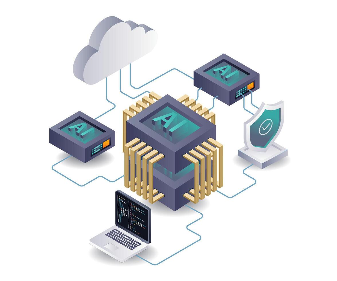 Optimizing Data Security through AI Technology 47546716 Vector Art at ... Optimizing Data Security through AI Technology 47546716 Vector Art at ...