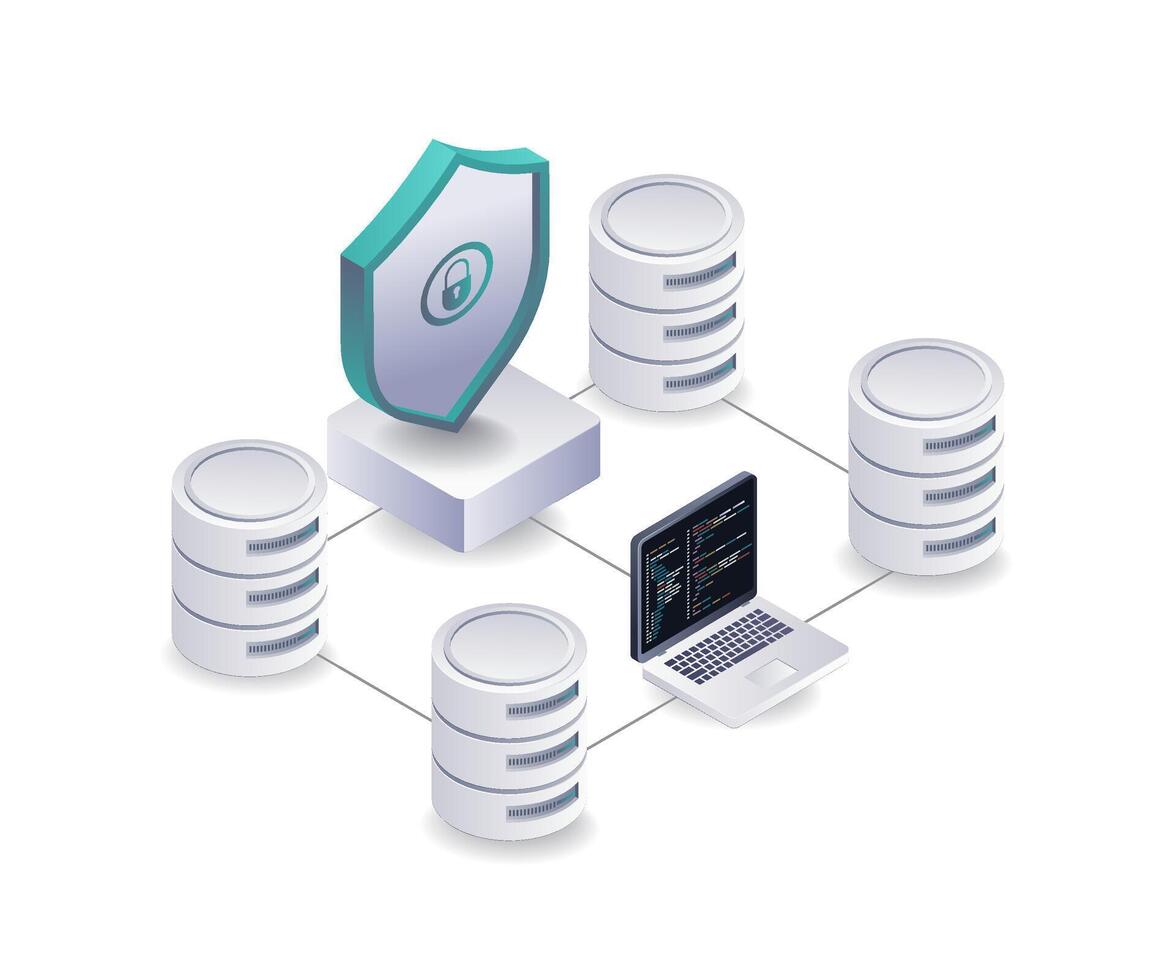 Networking Servers With Database Technology 47546893 Vector Art At Vecteezy