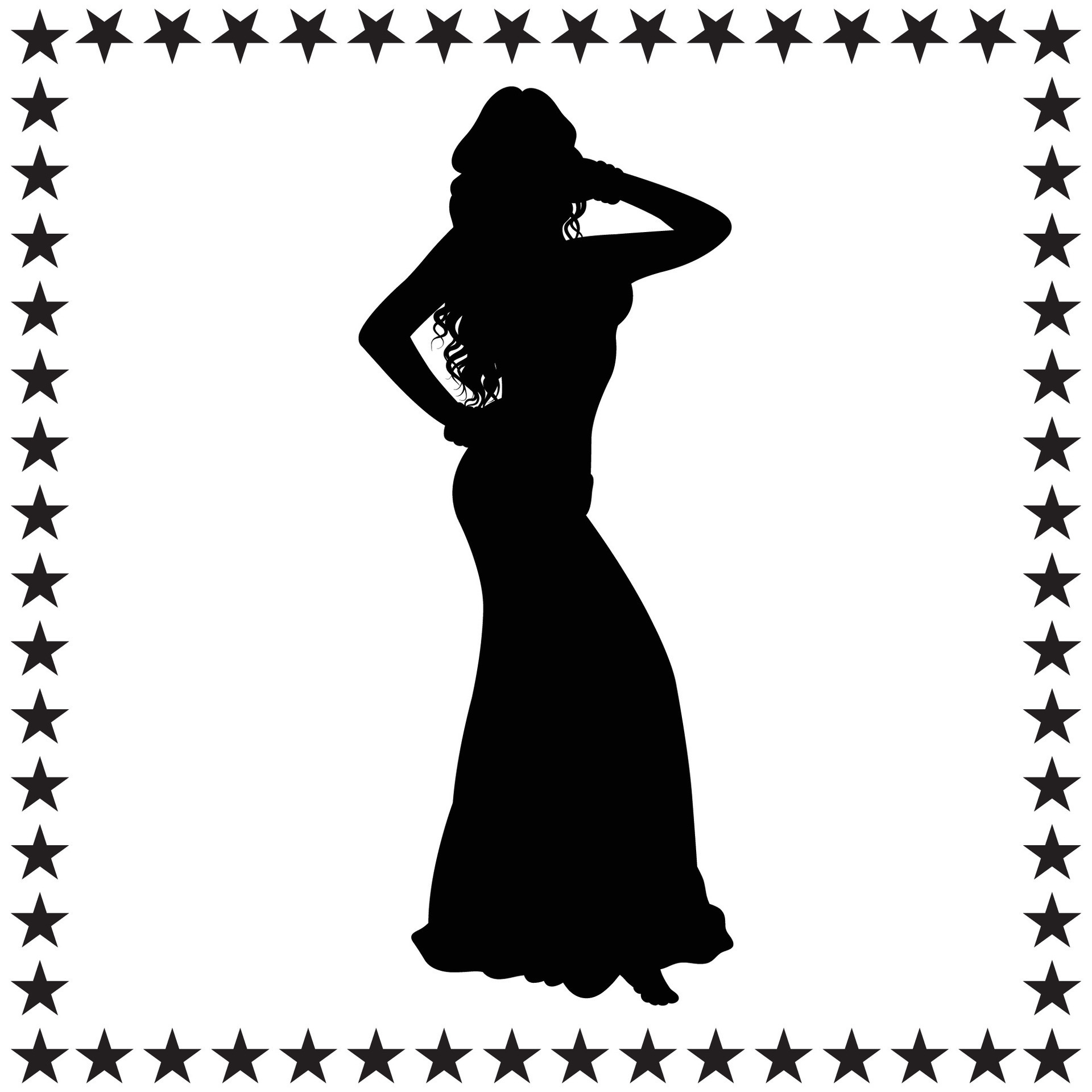 Belly Dancer Silhouette Illustration Belly Dancer Silhouette Belly Dancer Silhouette Art On