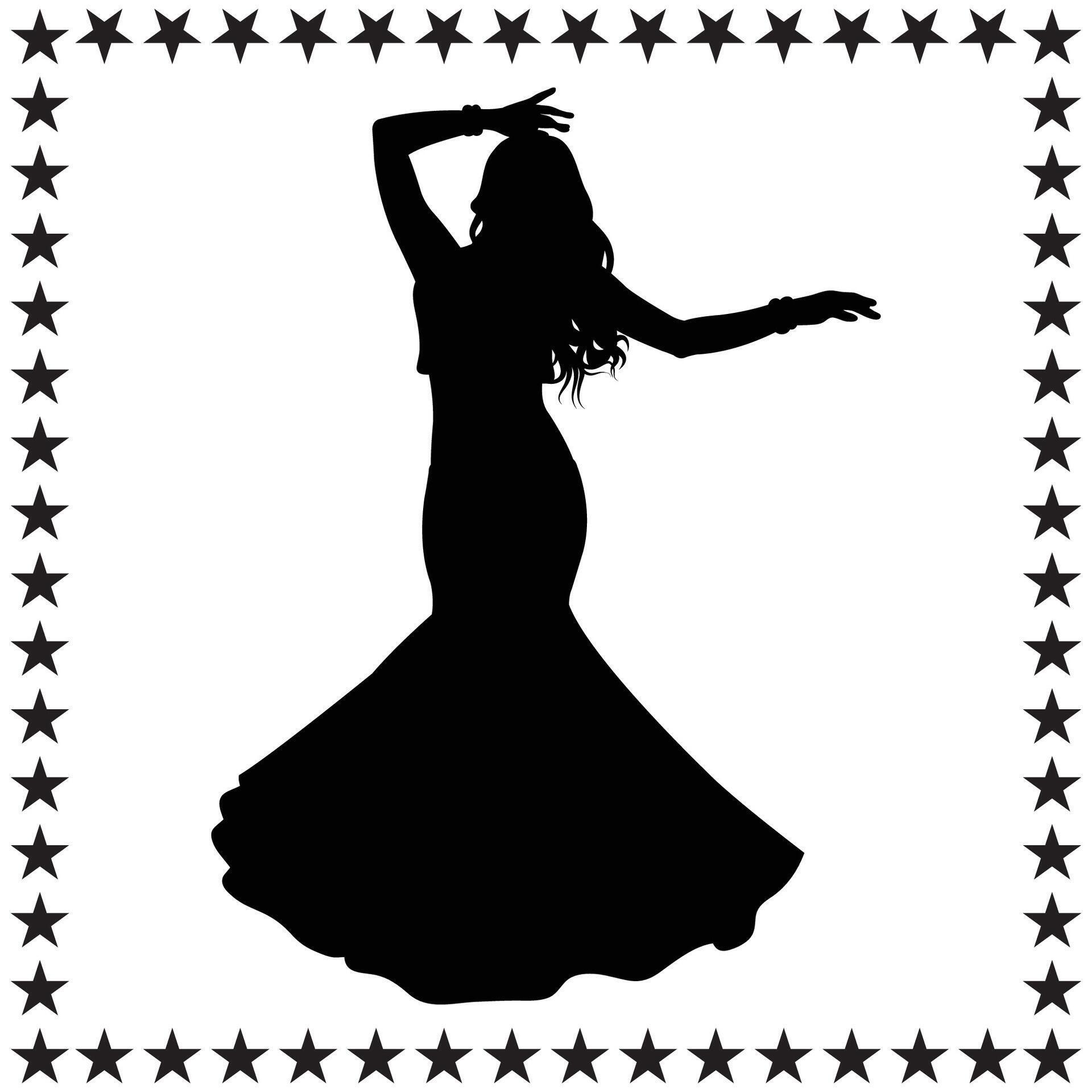 Belly Dancer Silhouette Illustration Belly Dancer Silhouette Belly Dancer Silhouette Art On