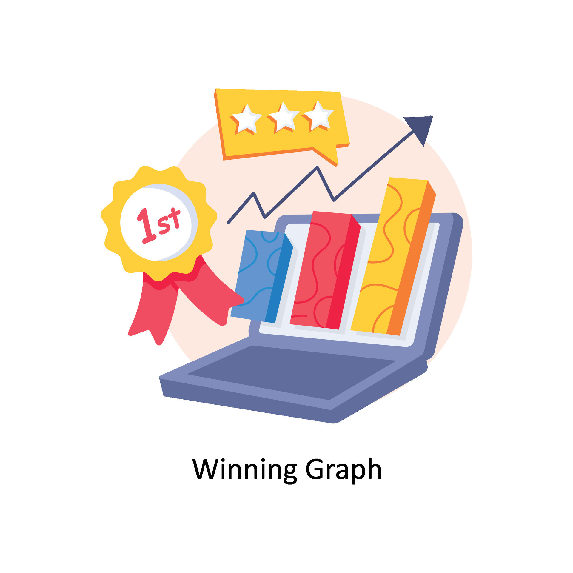Winning Graph concepts style illustration. EPS 10 File 47554539 Vector Art at Vecteezy