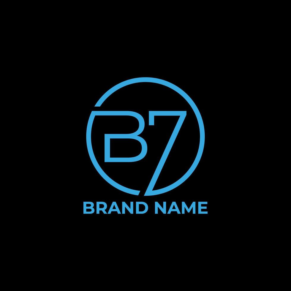 B7 circle logo design concept 47556615 Vector Art at Vecteezy