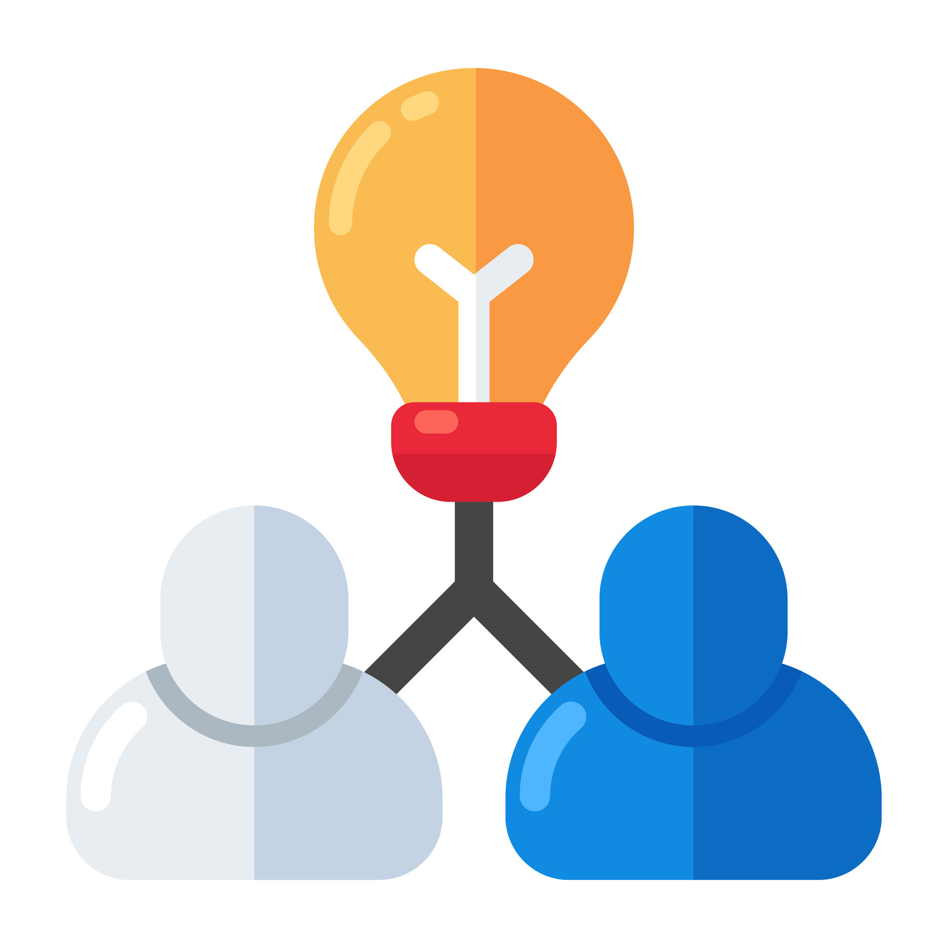Conceptual Flat Design Icon Of Idea Transfer 47558413 Vector Art At Vecteezy
