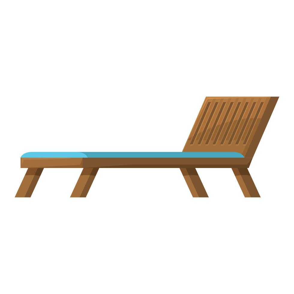 Wooden beach lounge chair providing comfortable sunbathing experience ... Wooden beach lounge chair providing comfortable sunbathing experience ...