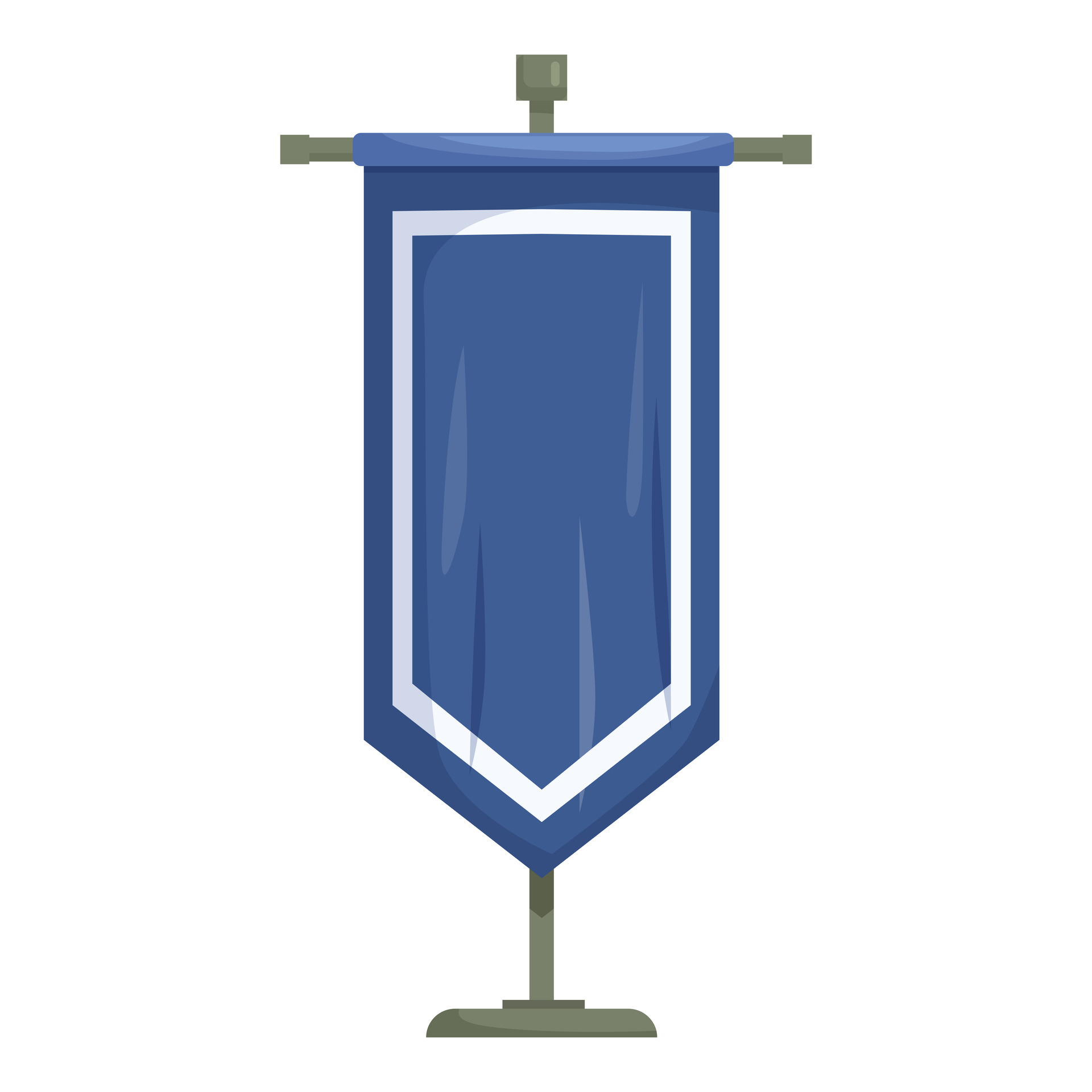 Blue medieval banner hanging on a metal stand 47563758 Vector Art at ...