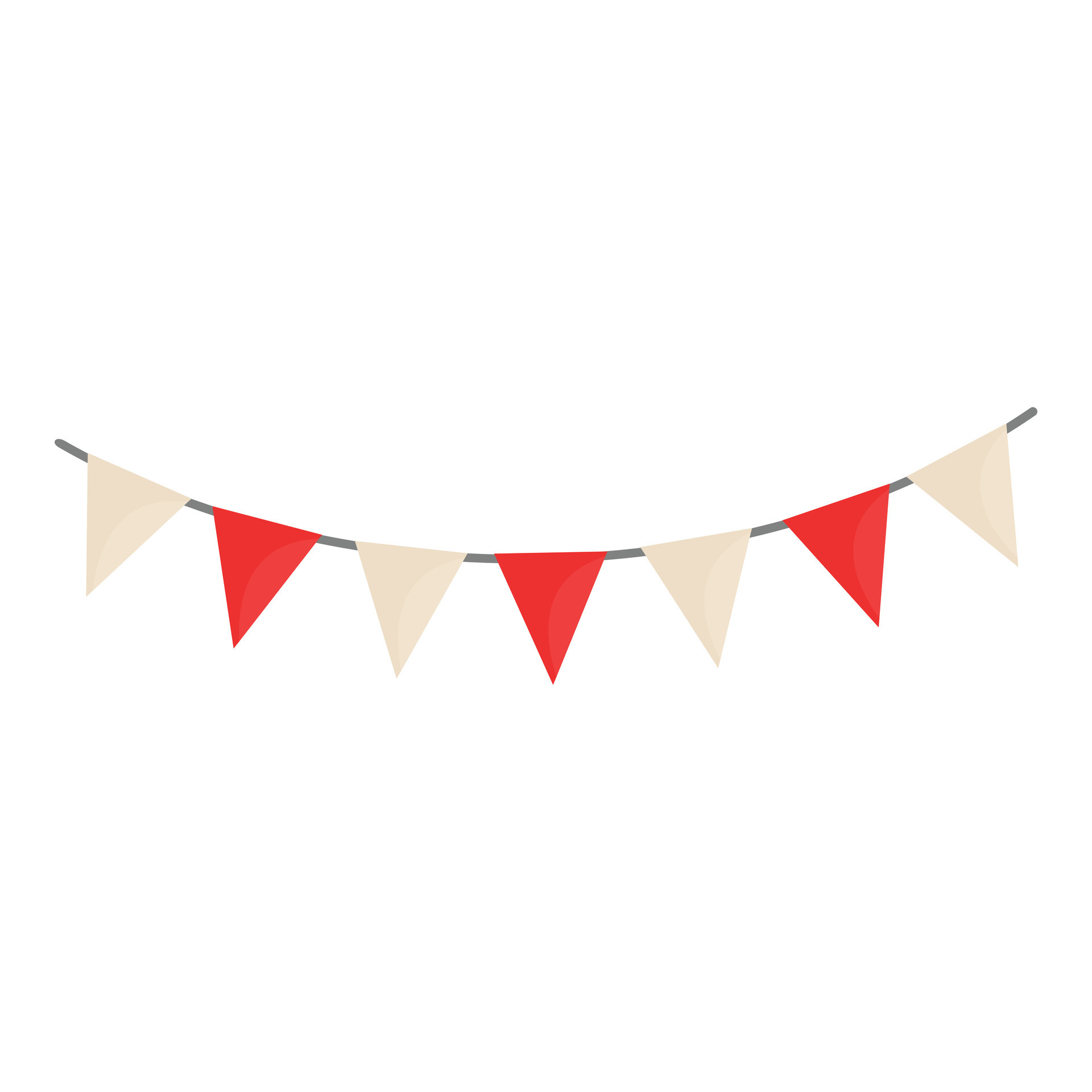 Red and beige triangle flags hanging on a string decoration 47564407 ...