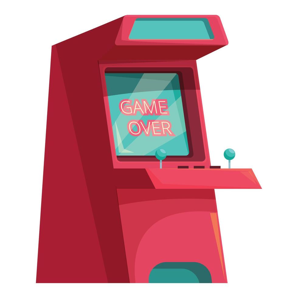 Arcade Game Machine Displaying Game Over Message 47565009 Vector Art At Vecteezy