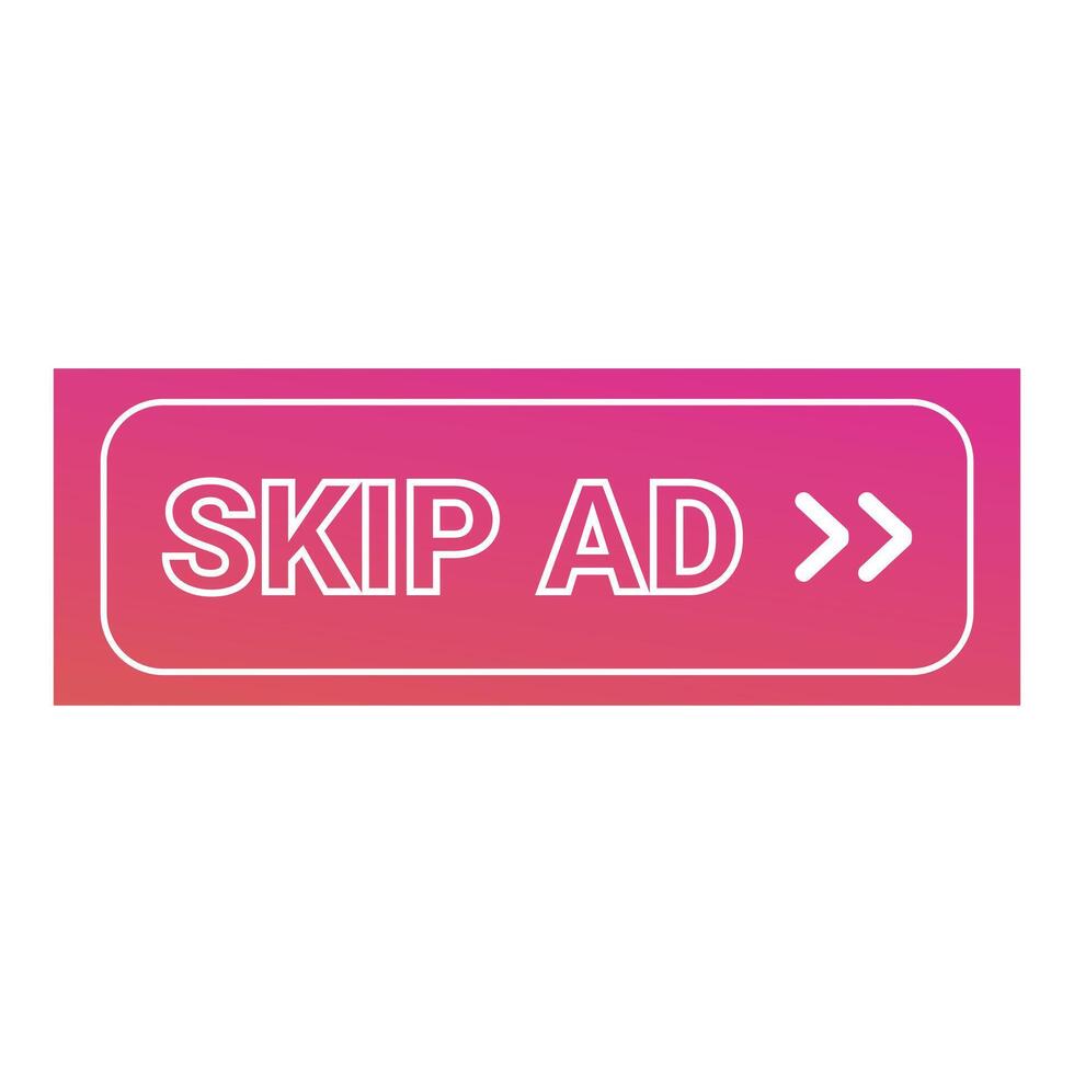 Skip ad button showing concept of avoiding online advertisement 47565916 Vector Art at Vecteezy