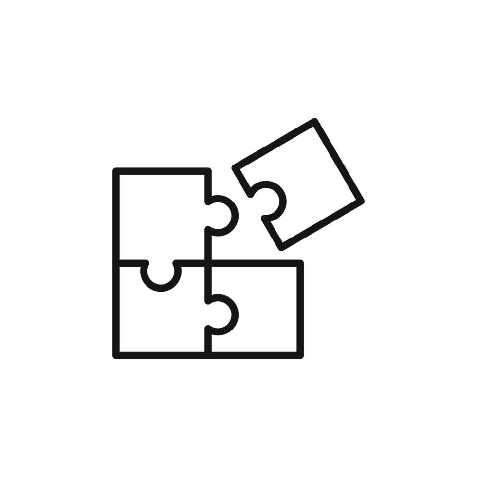 Puzzle Piece Icon for Brain Games and Problem Solving 47566883 Vector ...