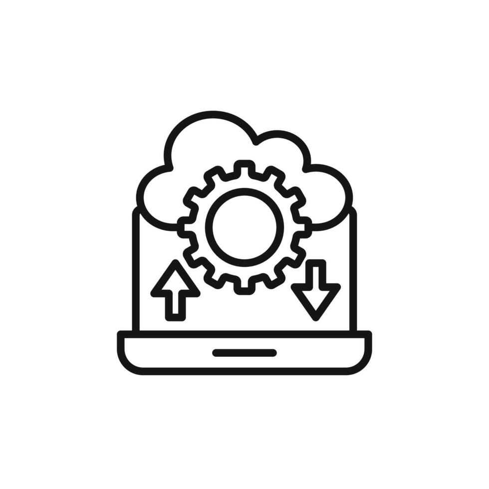 Data Migration Icon Logo Sign Outline 47567309 Vector Art At Vecteezy