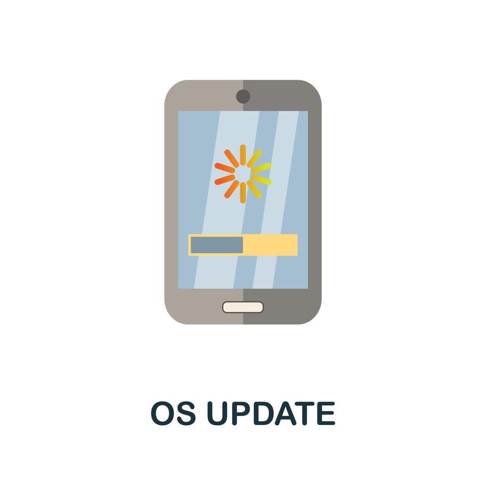 Os Update flat icon. Color simple element from phone accessories ...