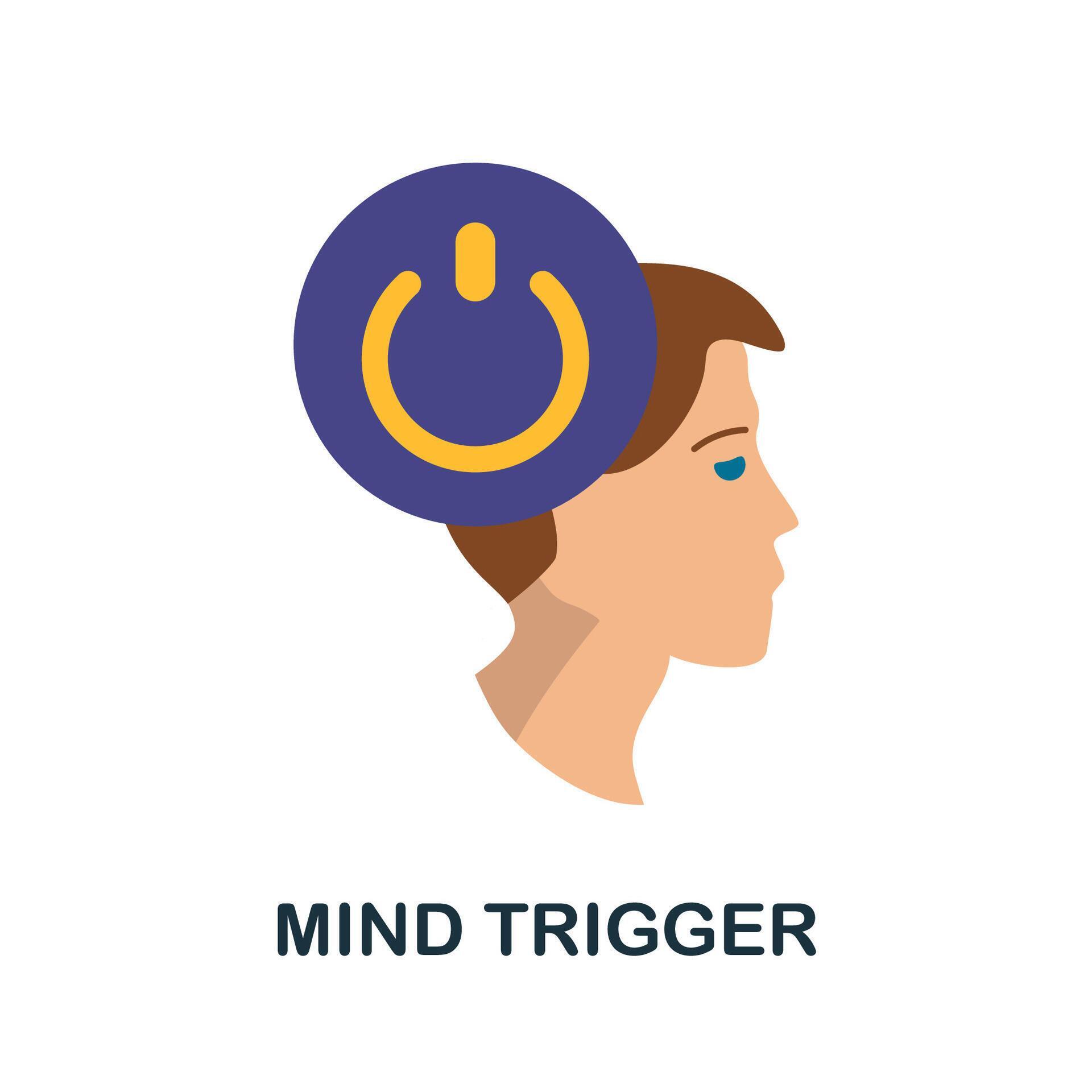 Mind Trigger icon. Simple element from personality collection. Creative ...