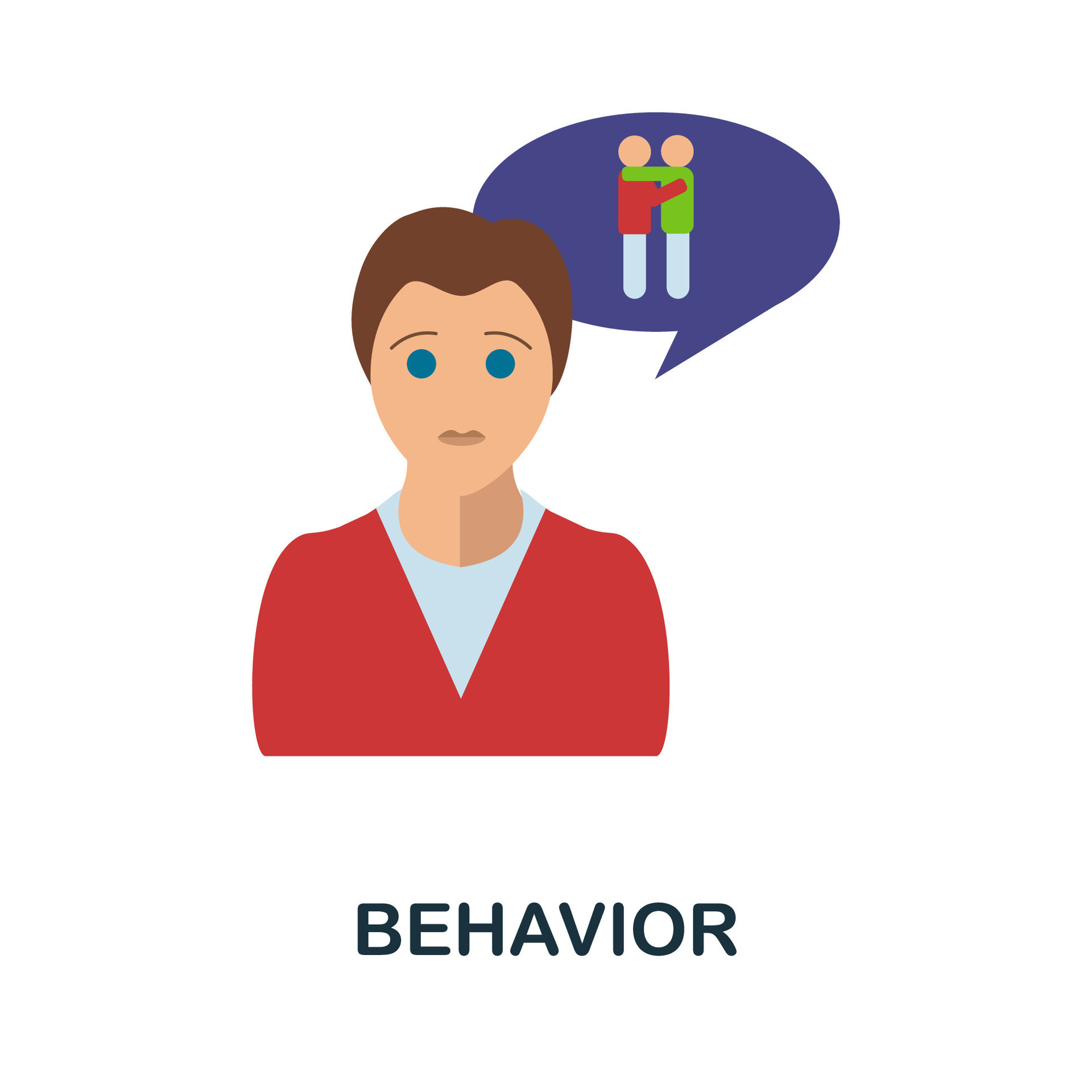 Behavior icon. Simple element from personality collection. Creative ...