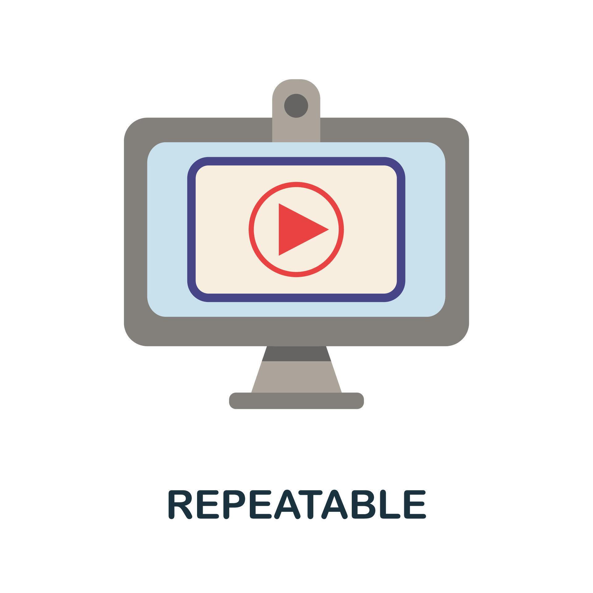 Repeatable Icon Simple Element From Online Education Collection