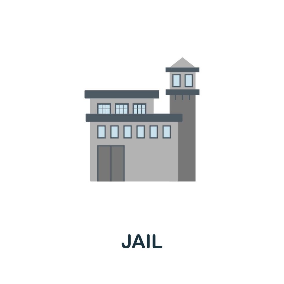 Jail icon. Flat sign element from law collection. Creative Jail icon ... Jail icon. Flat sign element from law collection. Creative Jail icon ...