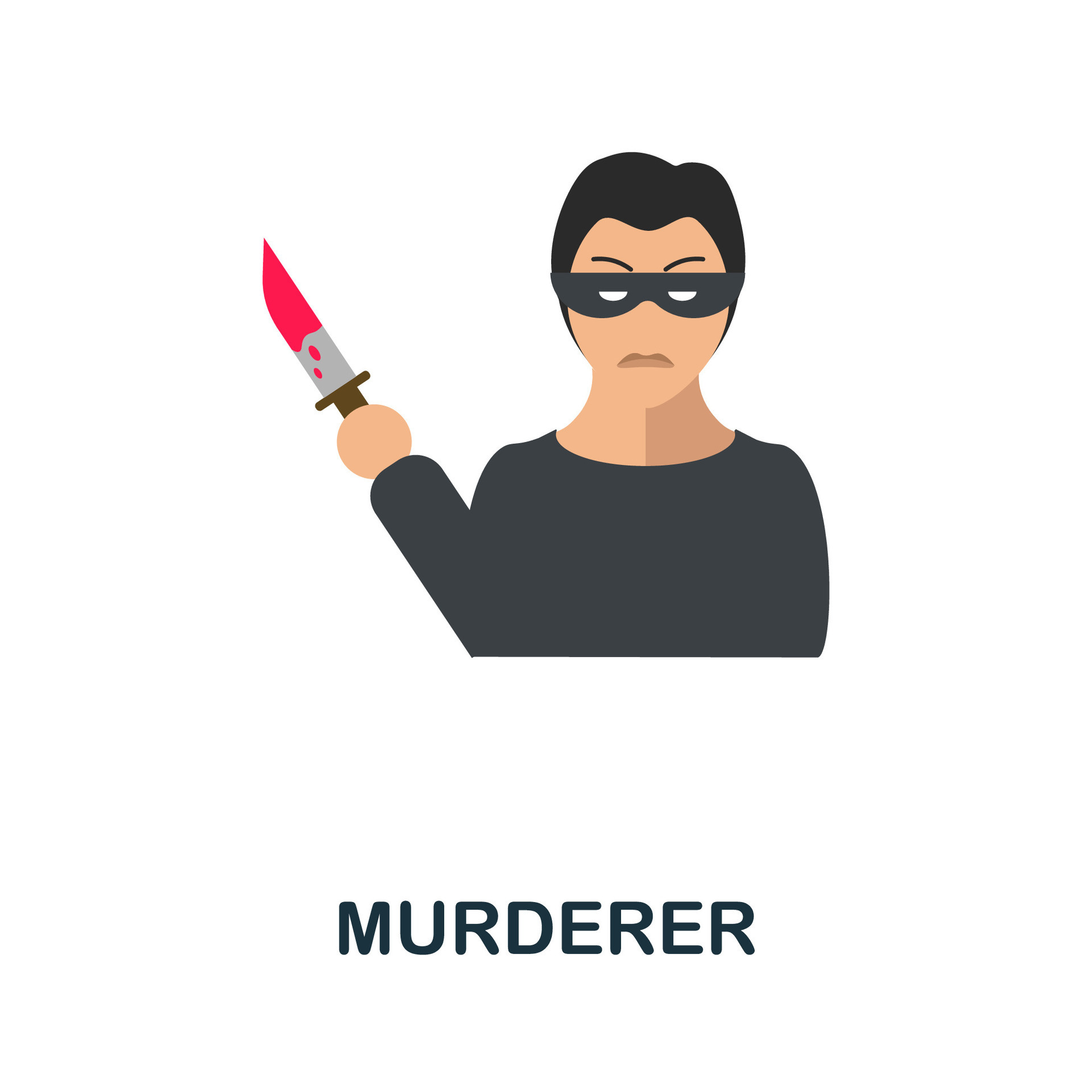 Murderer icon. Flat sign element from law collection. Creative Murderer ... Murderer icon. Flat sign element from law collection. Creative Murderer ...