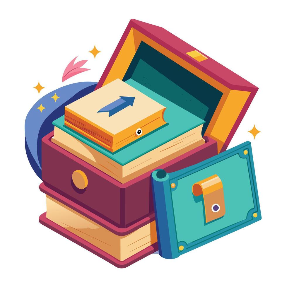 Book Stack Illustration Concept 47571347 Vector Art At Vecteezy