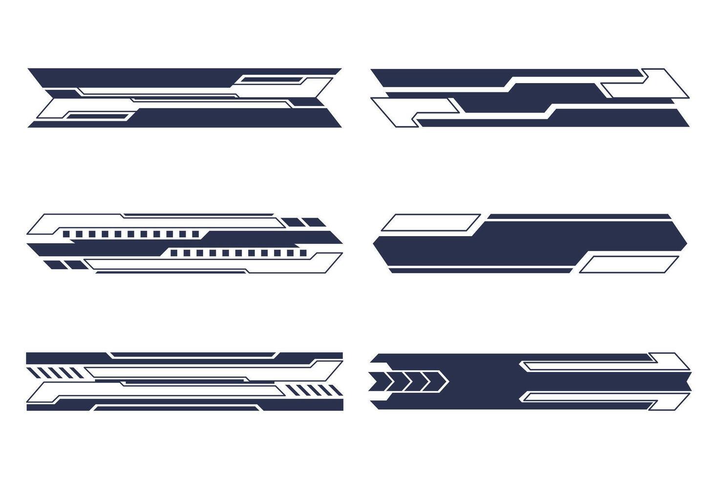 Hud Sci Fi Tech Interface Bars Futuristic Design Elements Set 47579784