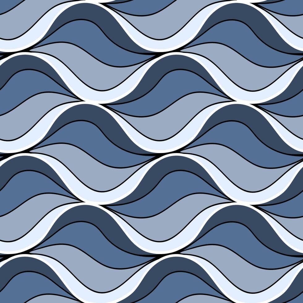 Seamless wave pattern. Striped texture with many lines 47580065 Vector ...
