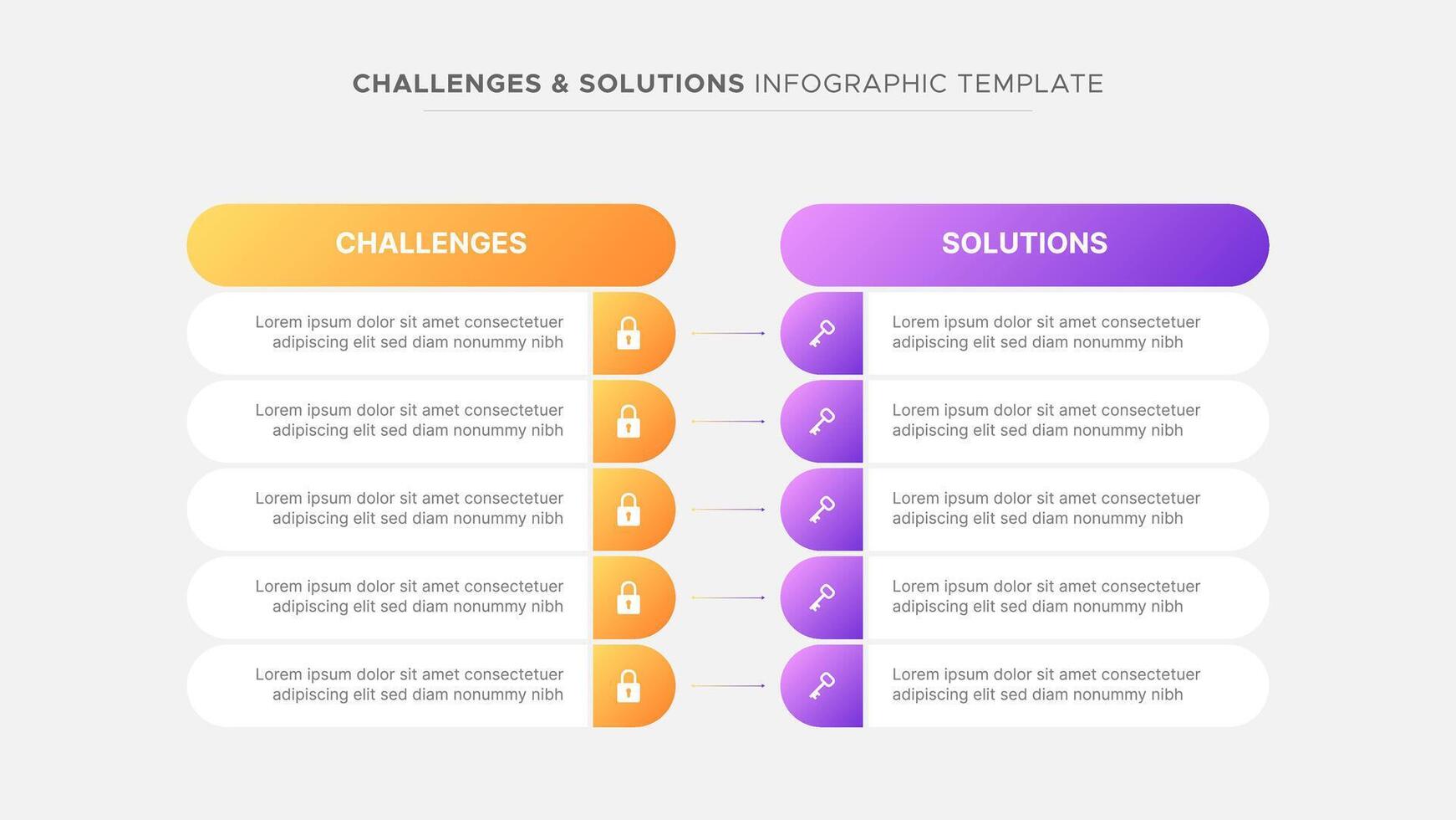 Challenge and Solution Comparison Table Business Infographic Template Deisgn 47582487 Vector Art ...