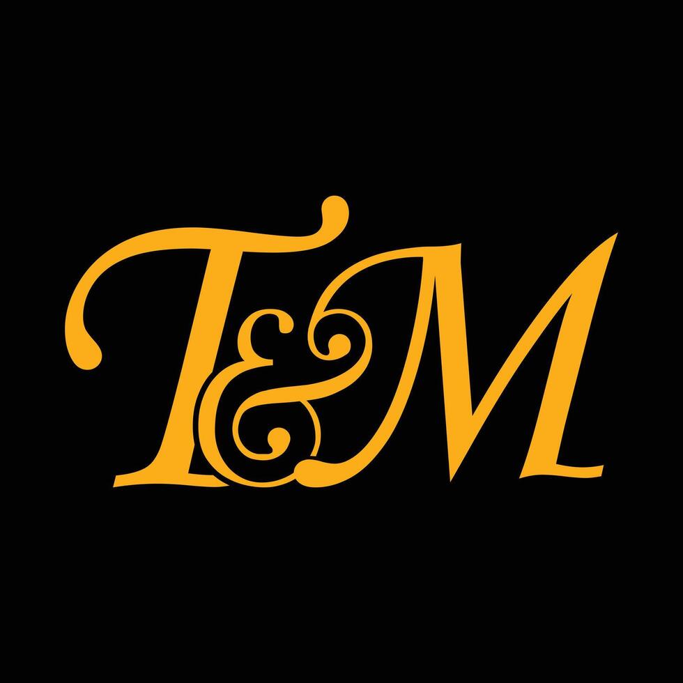 cursive tm t m initials 47582627 Vector Art at Vecteezy
