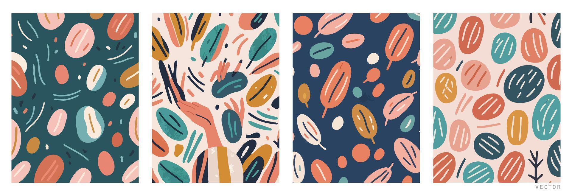 Set of Hand-Drawn Abstract Lines and Geometric Shapes. 47583266 Vector ...