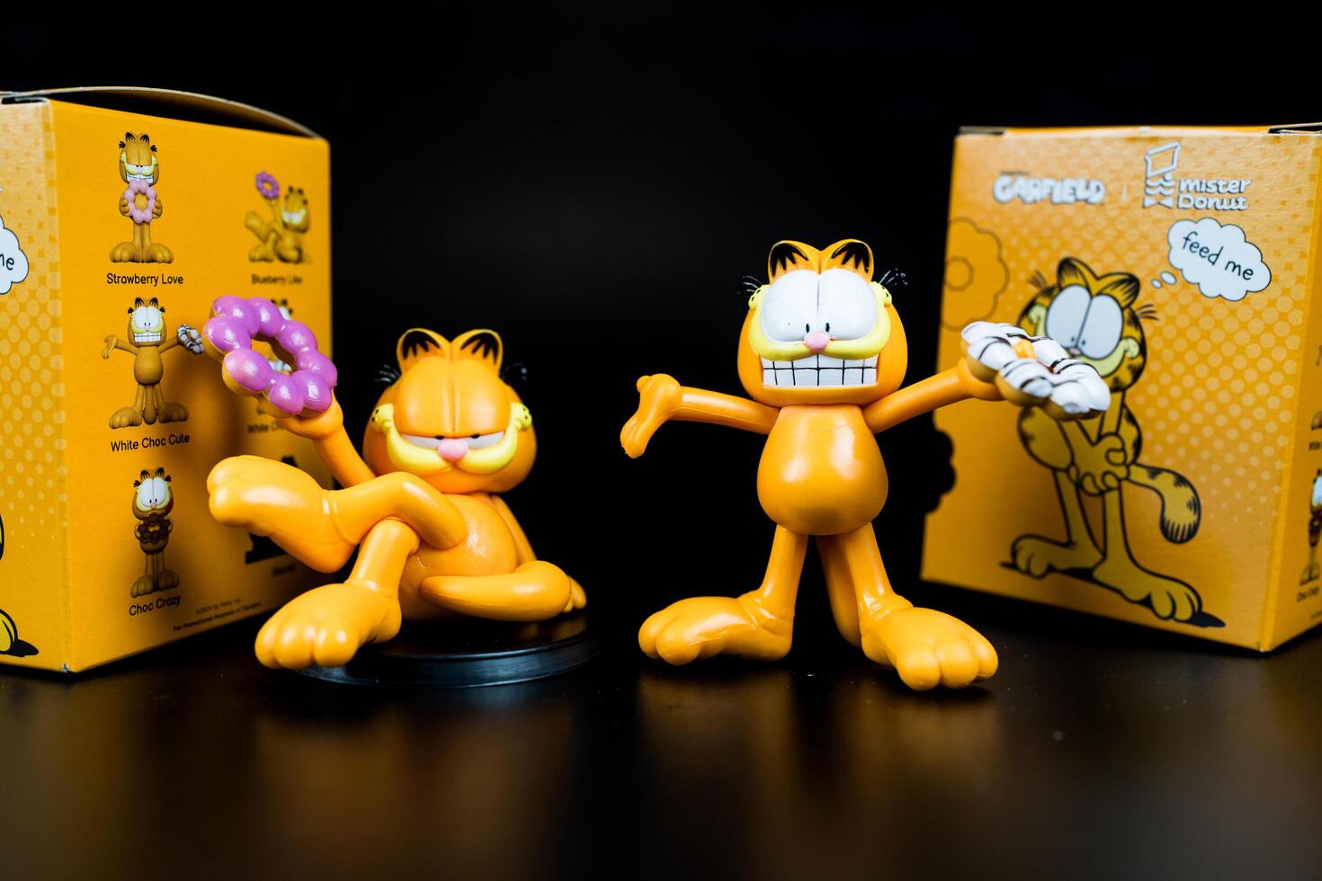 Bangkok Thailand July 1 2024 Mister Donut X Garfield A Cut Toy Of Garfield Art Toy