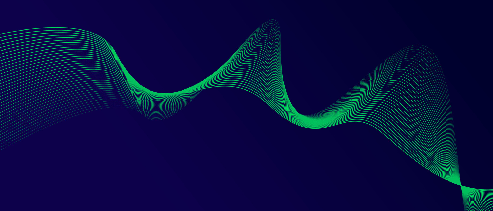 Abstract Glowing Wave Lines On Dark Blue Background Dynamic Wave