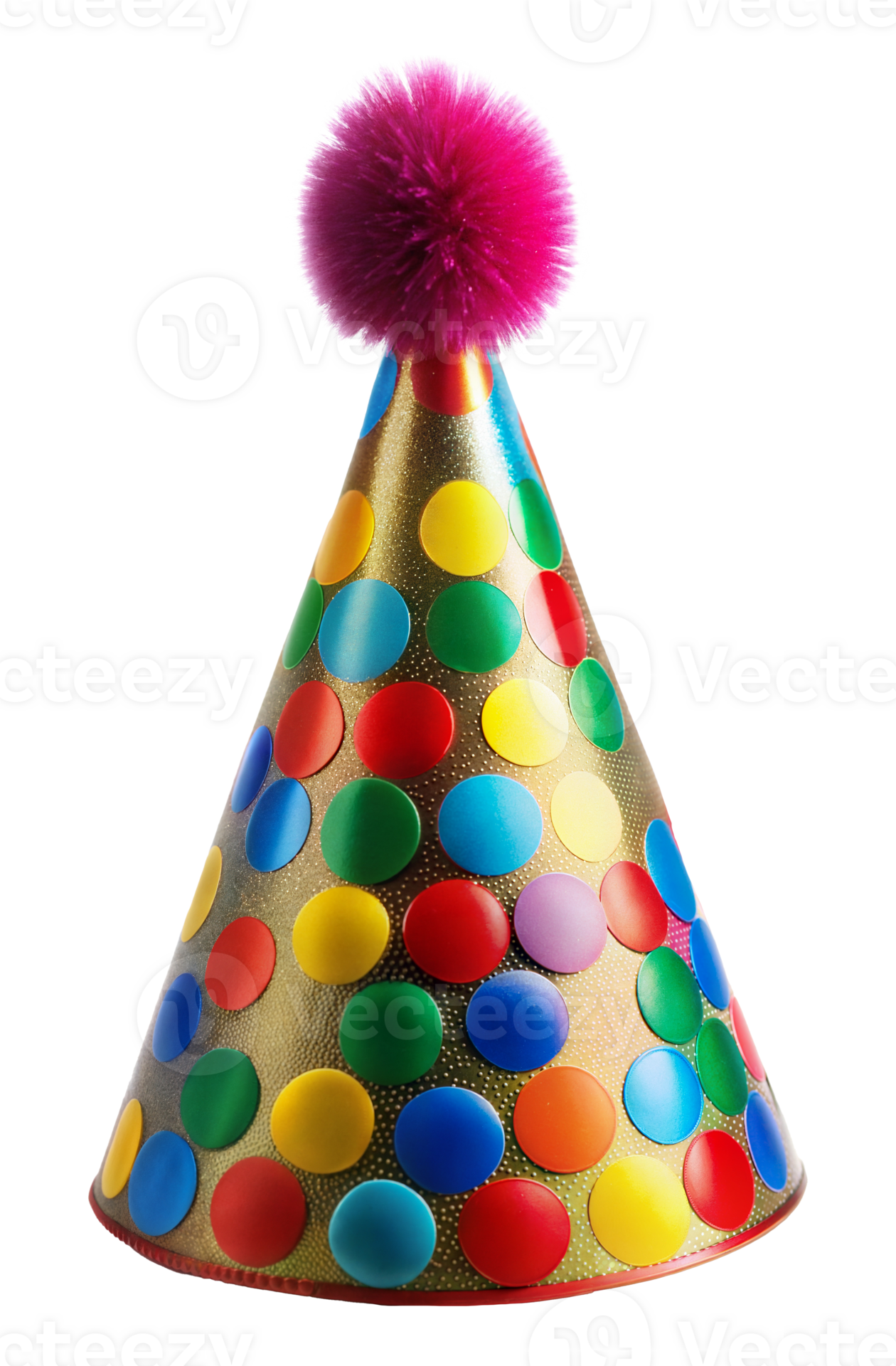 Colorful party hat with pom pom 47600767 PNG