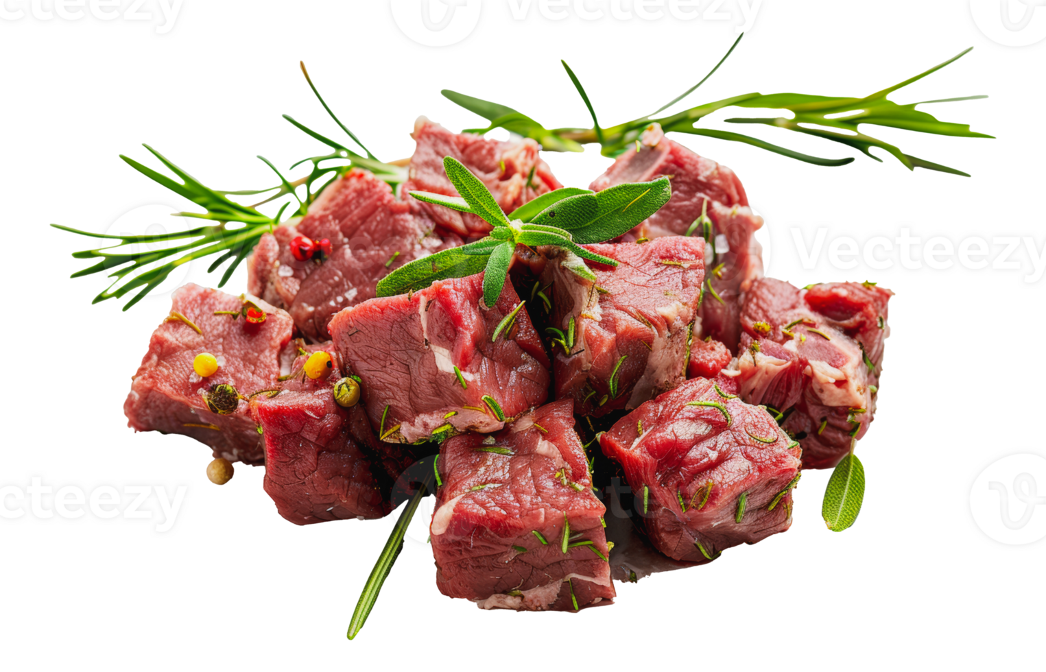 Freshly Cut Lamb Meat With Rosemary And Peppercorns Cut Out Stock Png 47601562 Png