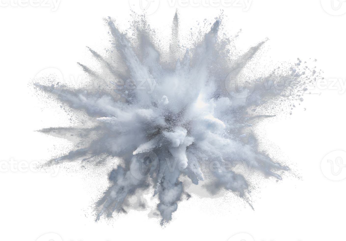 Grey powder explosion, cut out - stock png. 47601817 PNG