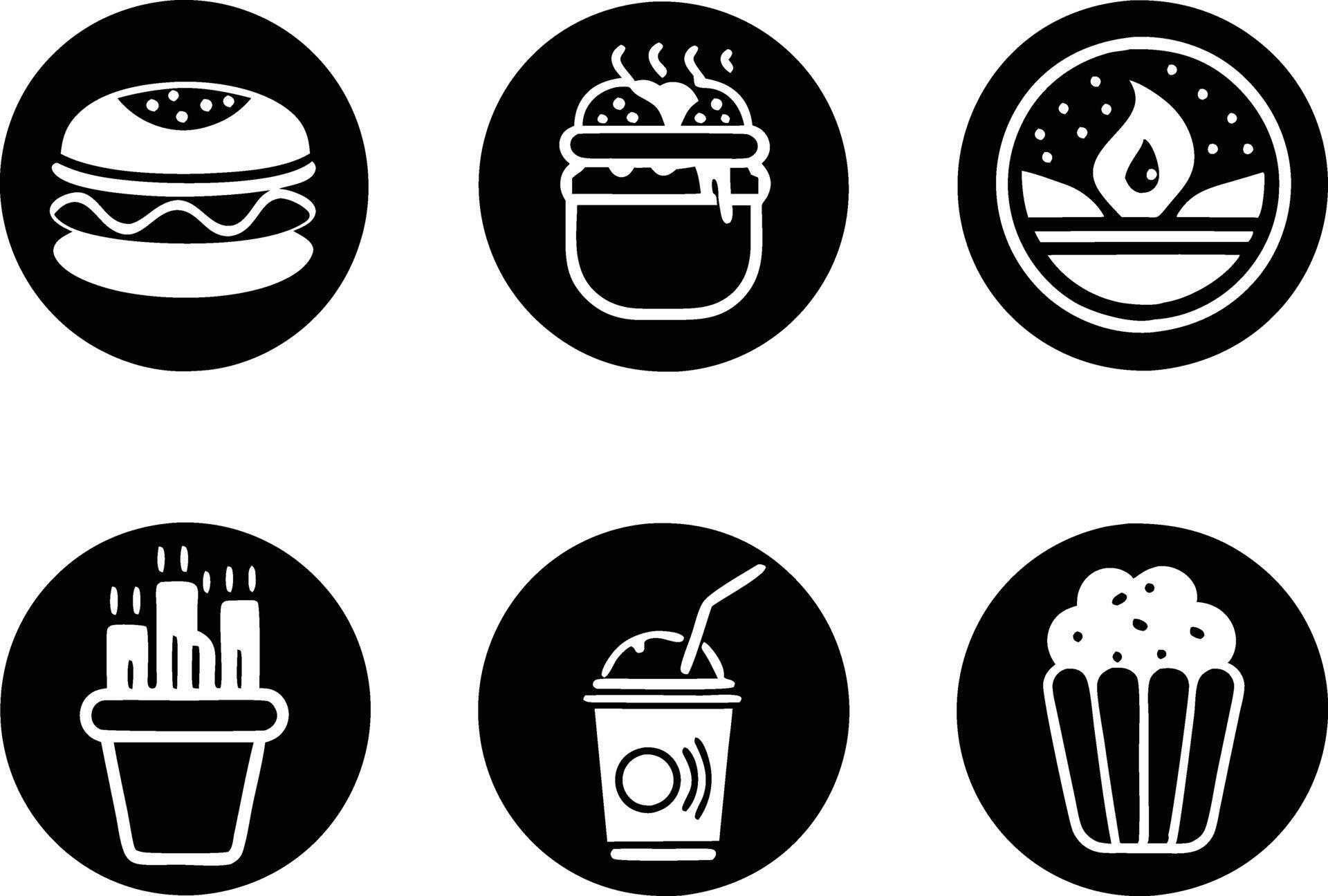 Set Of Food And Drink Icon Illustration Food Drink Beverage Restaurant Wine Lunch