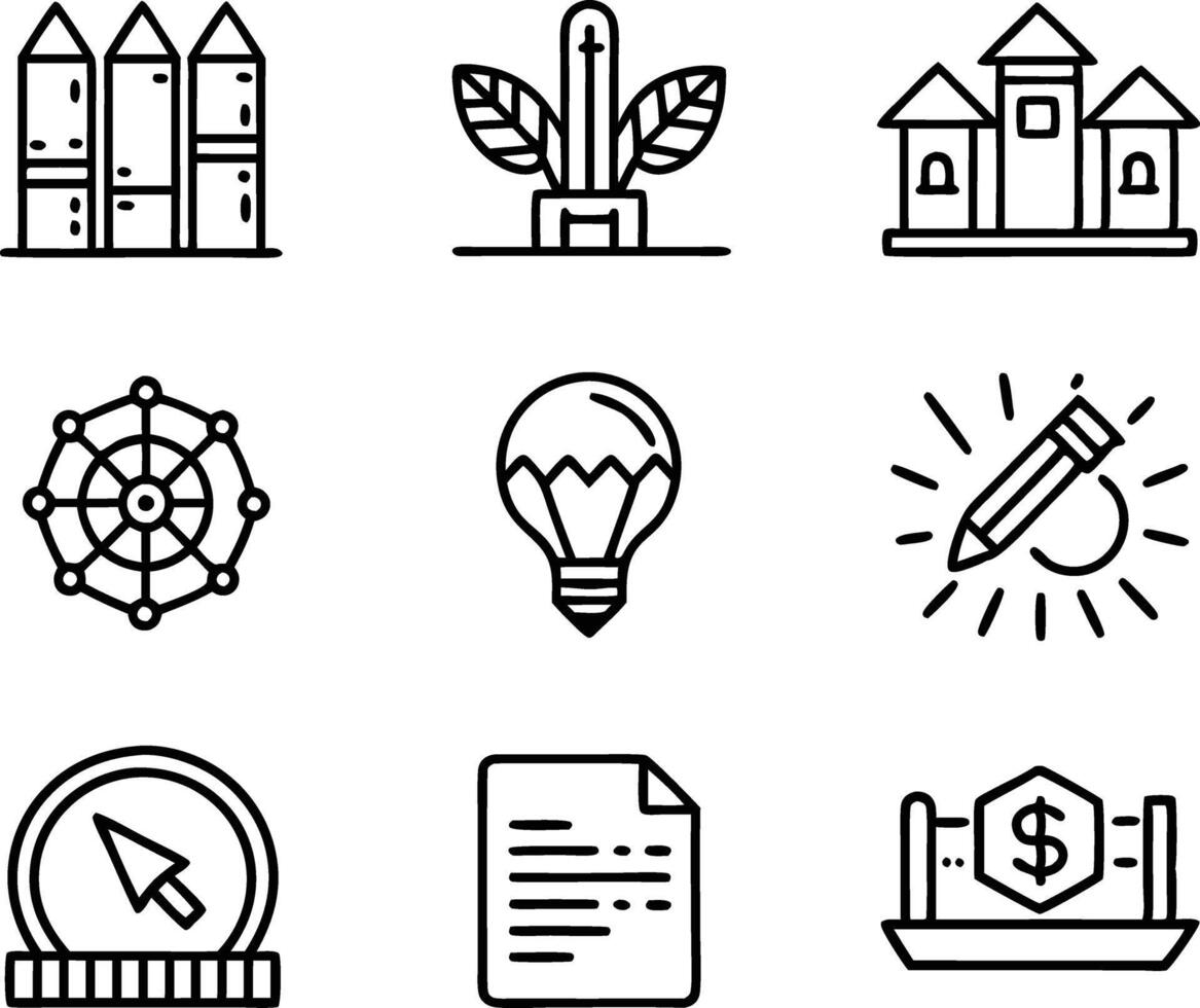 set of ui and ux icon illustration. screen, technology, ux ...