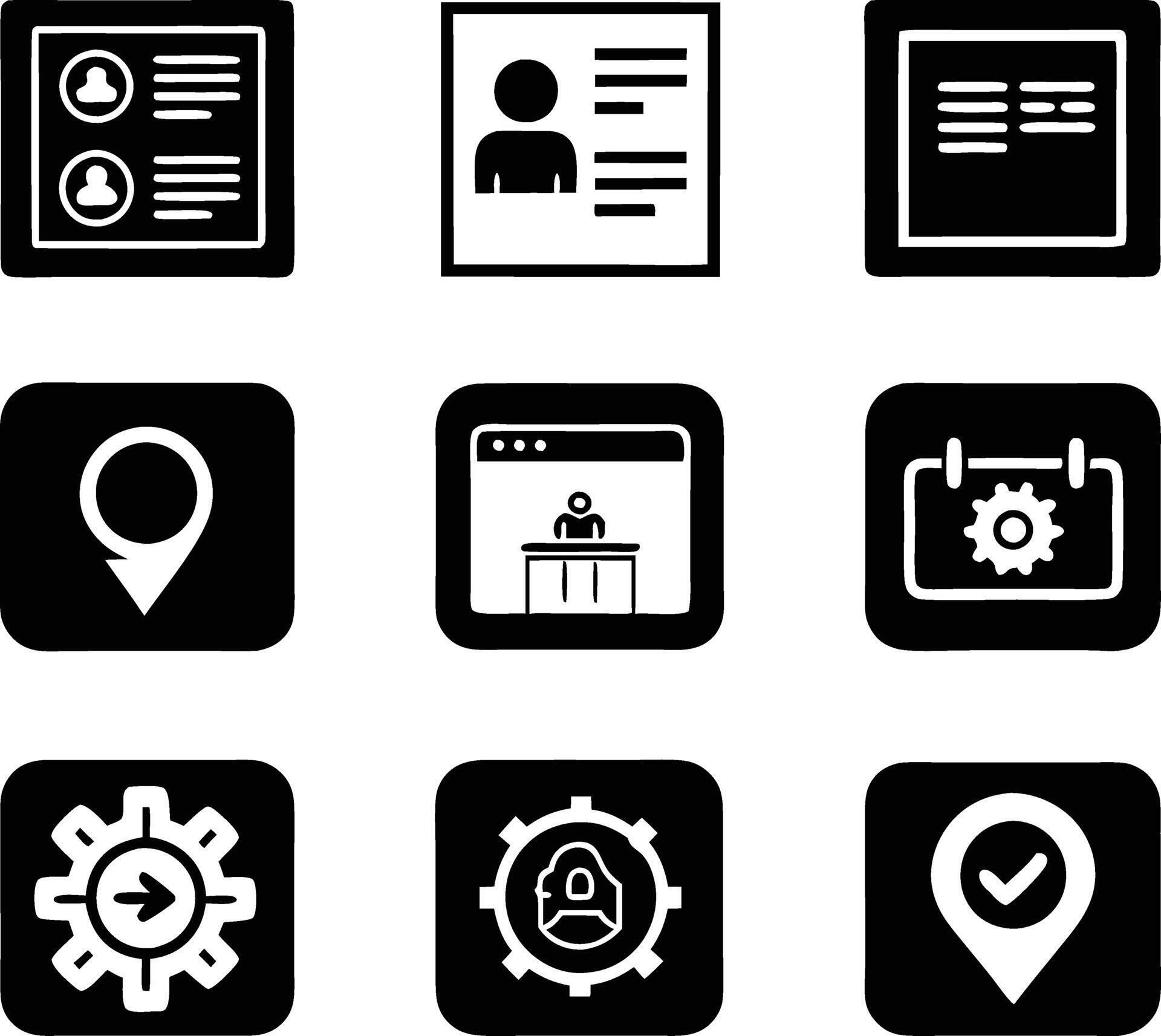 set of ui and ux icon illustration. screen, technology, ux ...