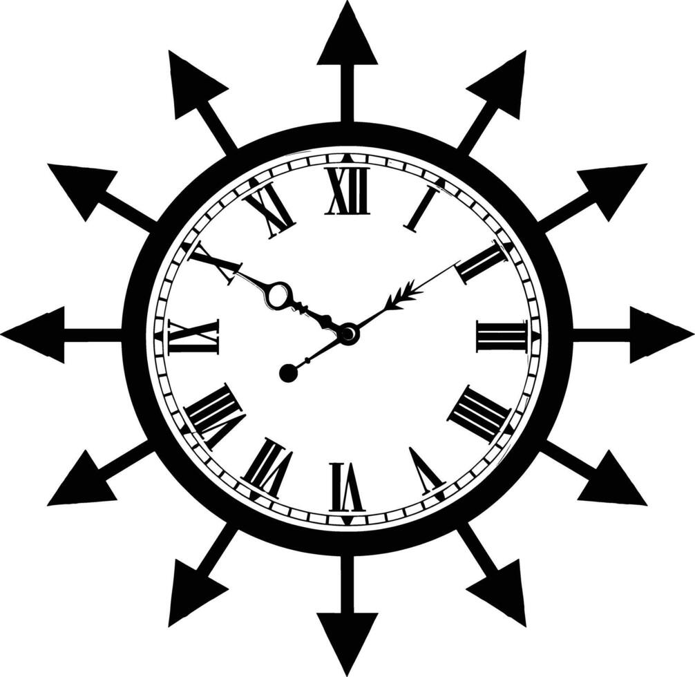 Featuring Create An Icon Of The Clock Face With Arrows Symbolizing