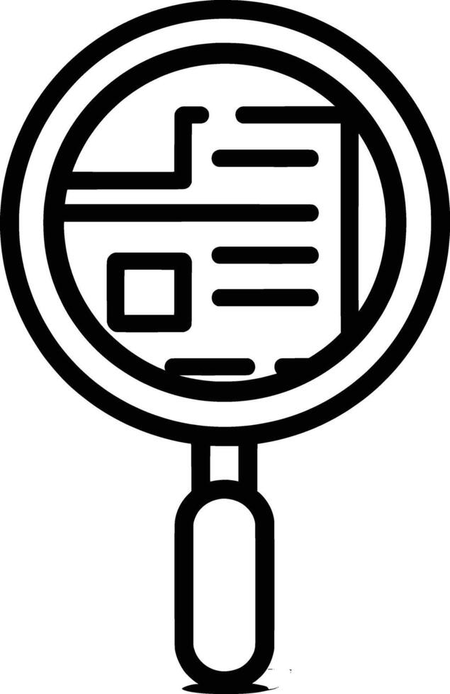Icon Of Magnifying Glass Over Document 47622840 Vector Art At Vecteezy