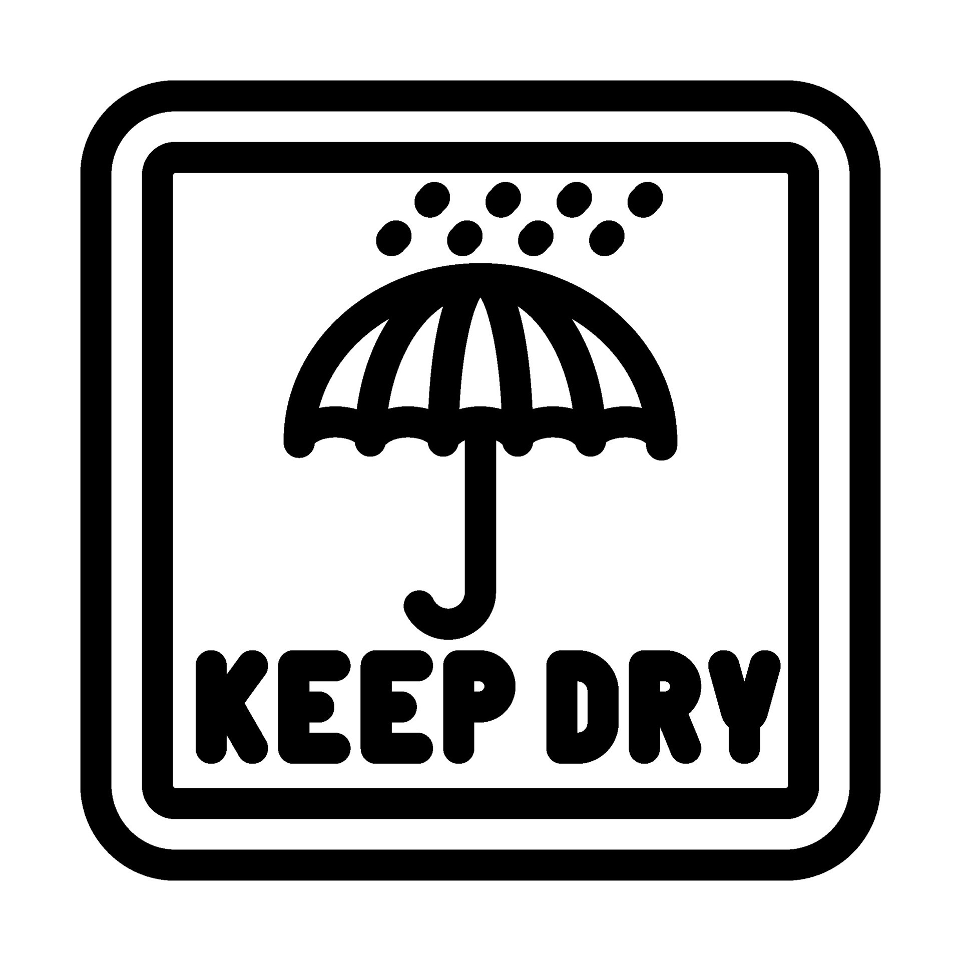 keep dry product label warning line icon illustration 47623502 Vector Art at Vecteezy