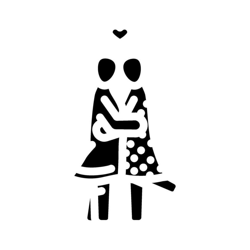 Lesbian Lgbt Couple Love Glyph Icon Illustration 47623924 Vector Art At
