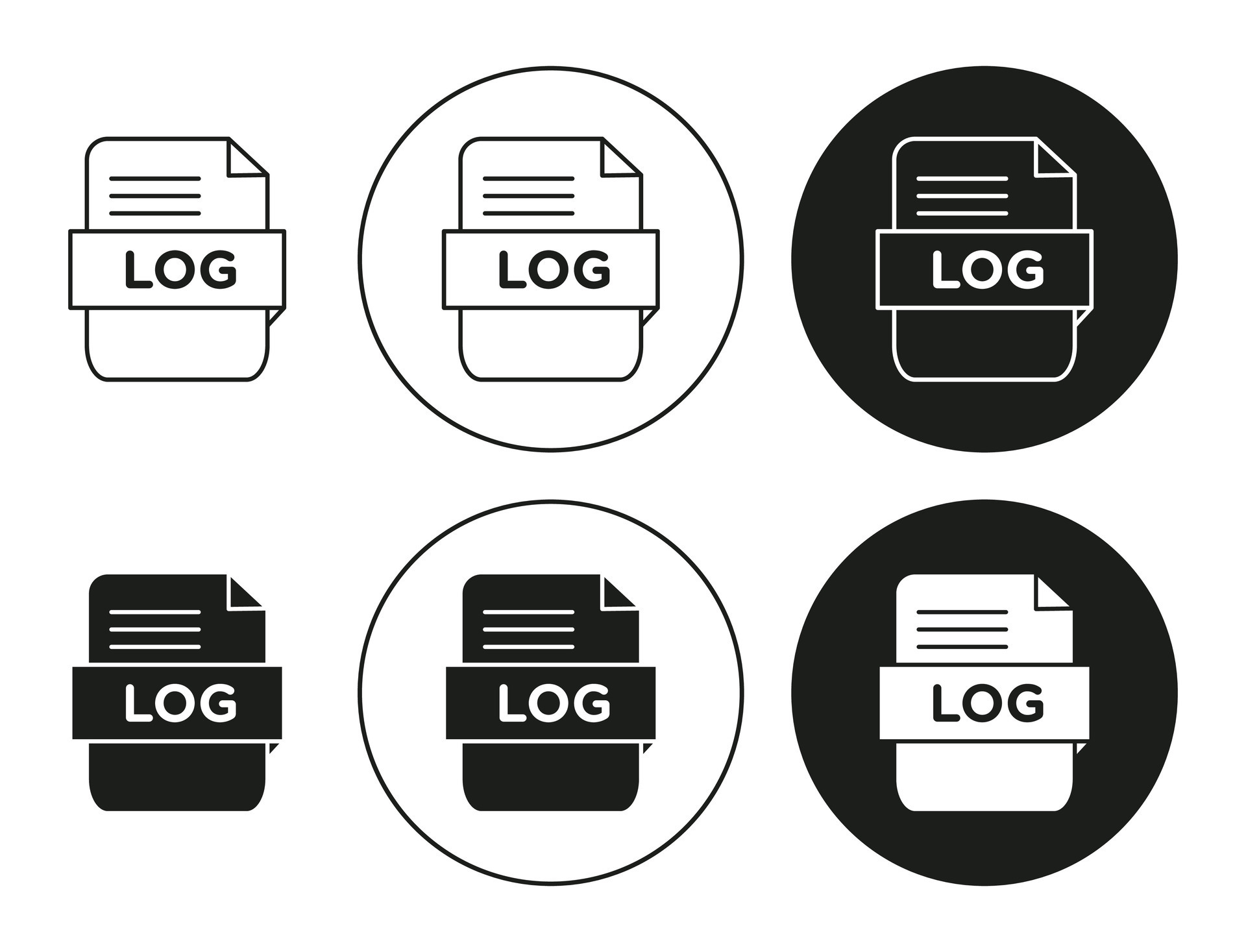 log file flat line icon set. log file Thin line illustration 47625195 ... log file flat line icon set. log file Thin line illustration 47625195 ...