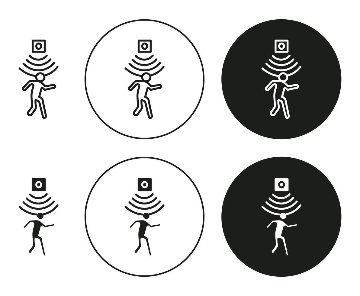 Motion Sensor Outline Icon Drawing Set Motion Sensor For App Web Use