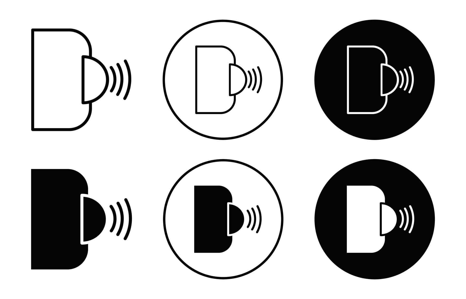 sensor icon set 47625323 Vector Art at Vecteezy